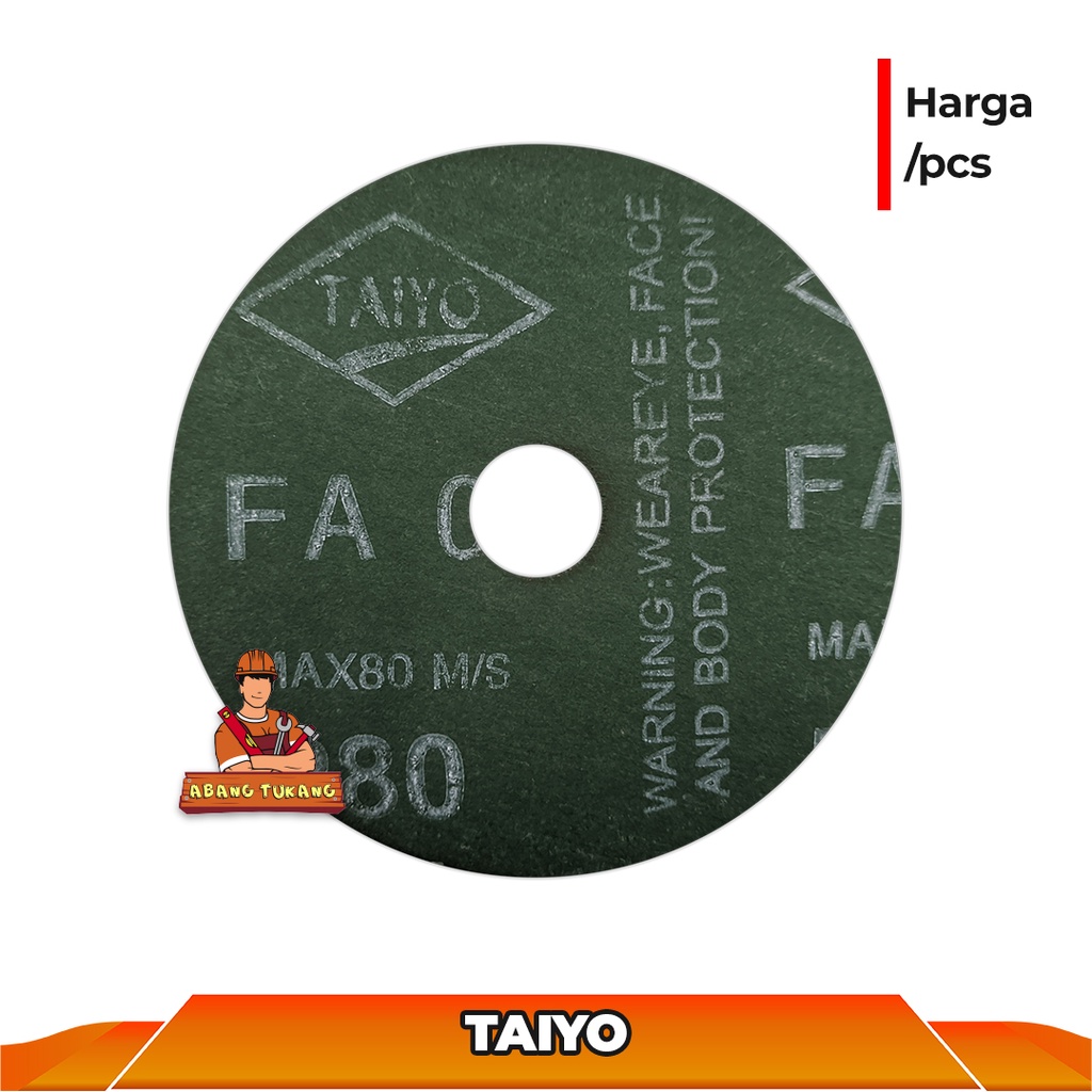 Jual Amplas Fiber Disc TAIYO 4" Inch Mata Gerinda Fiber Disc P24 P36 ...