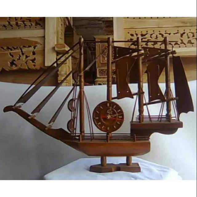 Jual Jam kayu jati jepara/model perahu layar | Shopee Indonesia
