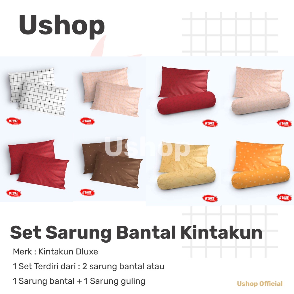 Jual Kintakun Set Sarung Bantal / Guling Halus Disperse Print Bisa ...