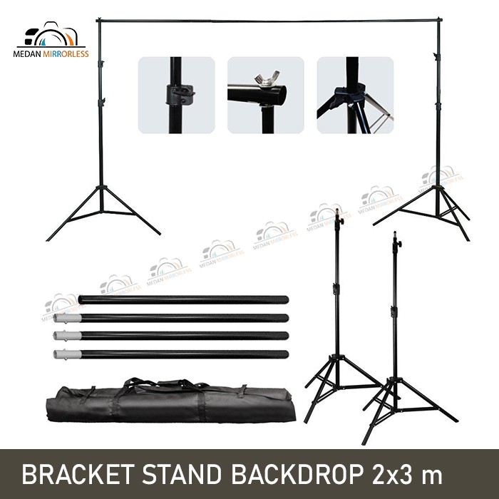 Jual Rangka / Bracket Stand 2x3M untuk Backdrop Photo Studio Background ...