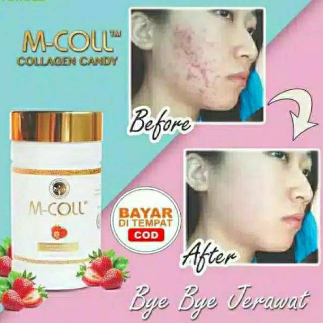 Jual M-COLL Collagen Candy Isi 60 Butir ORIGINAL | Shopee Indonesia