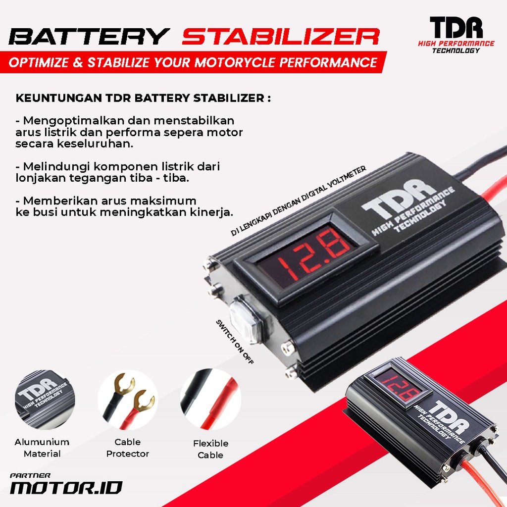 Jual TDR BATTERY STABILIZER STABILIZER AKI UNIVERSAL WITH VOLTMETER ...
