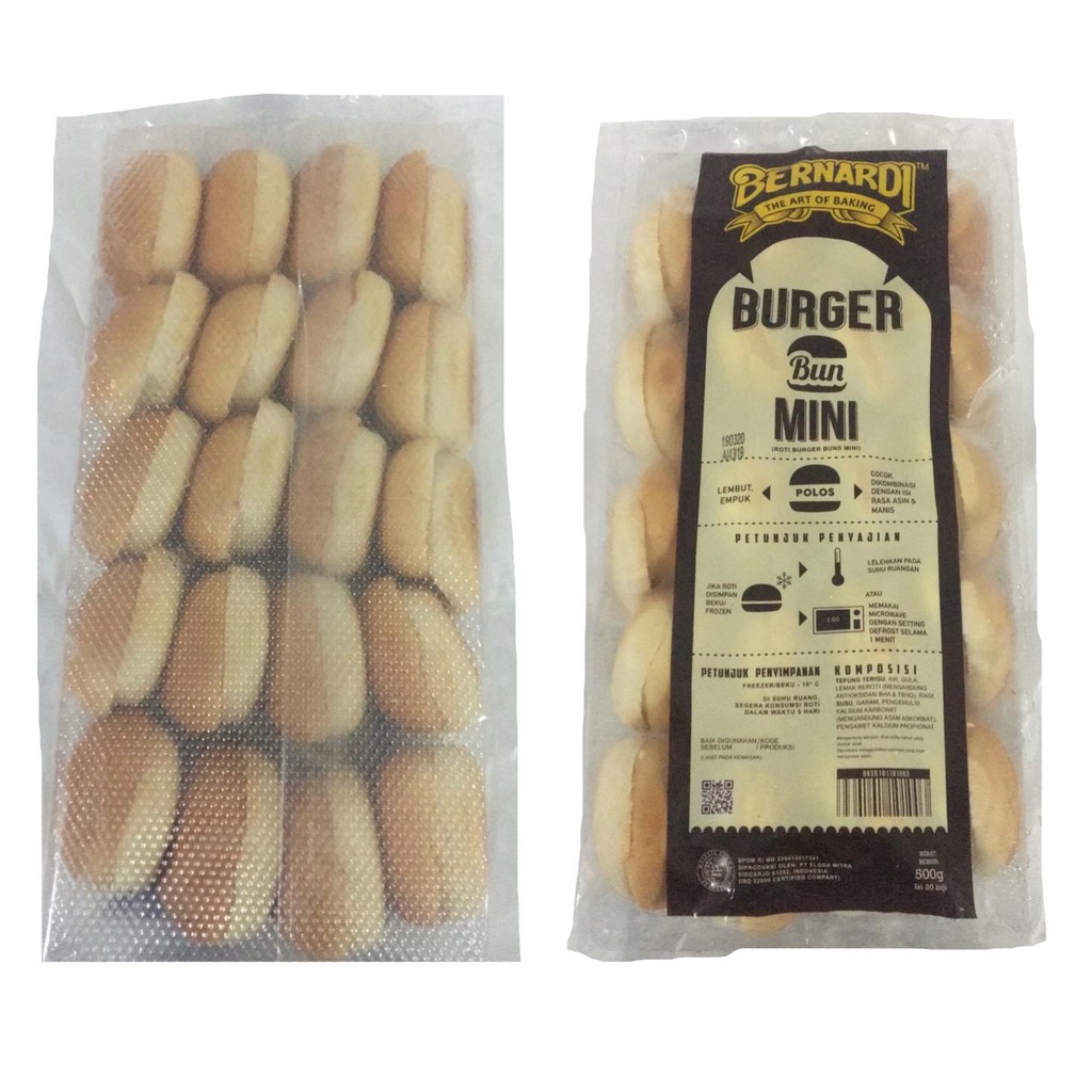 Jual Bernardi Roti Burger Mini Isi 20 | Bernardi Mini Buns Burger isi ...