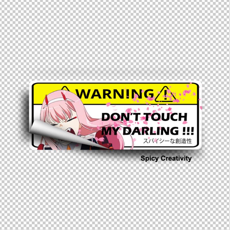 Jual Stiker-Sticker Warning Anime Zero Two | Shopee Indonesia