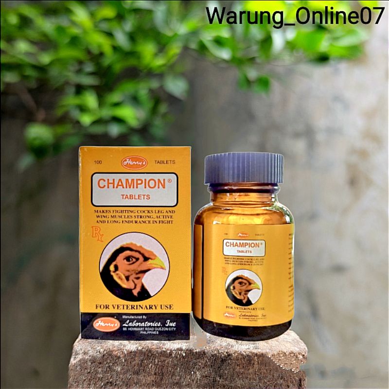 Jual CHAMPION 100 Pill - Doping Rawatan Harian Champion Obat Ayam ...