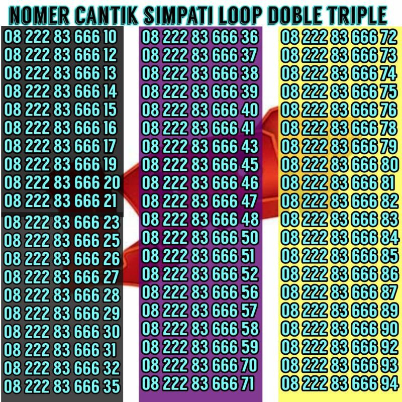 Jual Nomer Cantik telkomsel Loop seri doble triple | Shopee Indonesia