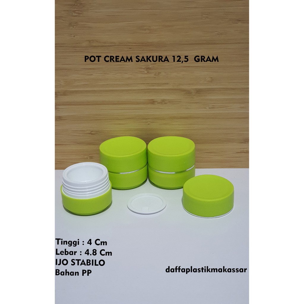 Jual POT SAKURA 12.5 GRAM IJO STABILO (Kemasan 25 Pcs) | Shopee Indonesia