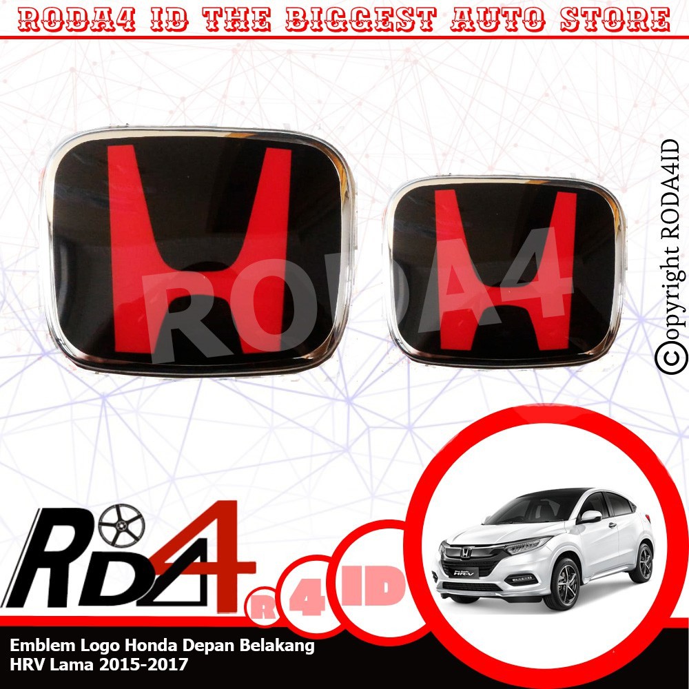 Jual Emblem Logo Honda Depan Belakang HRV Lama 2015 - 2017 Hitam Merah ...
