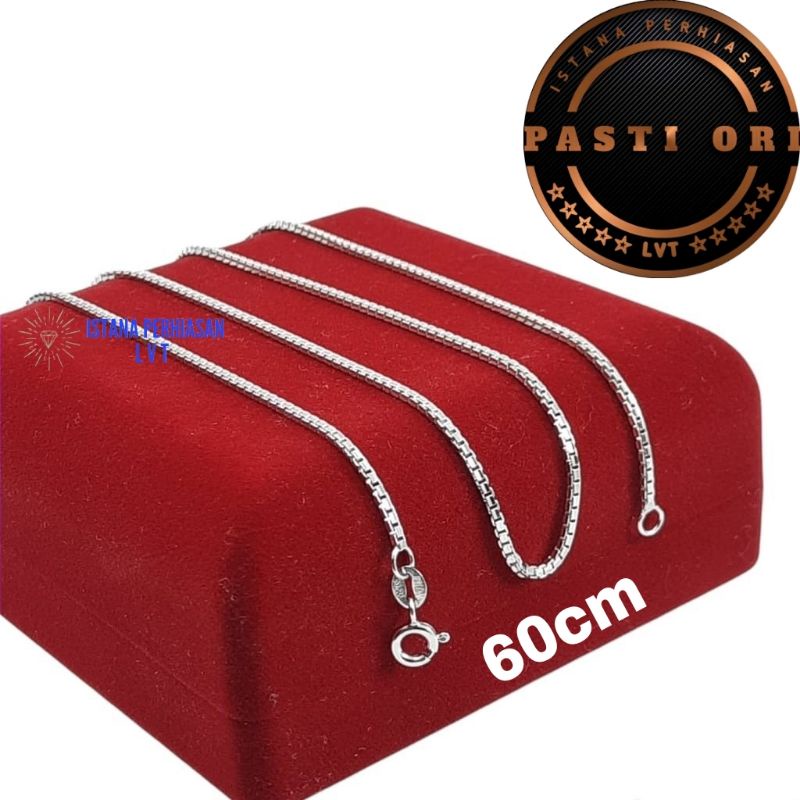 Jual KALUNG ITALY PANJANG 60CM PERAK ASLI 925 LAPIS EMAS PUTIH ...