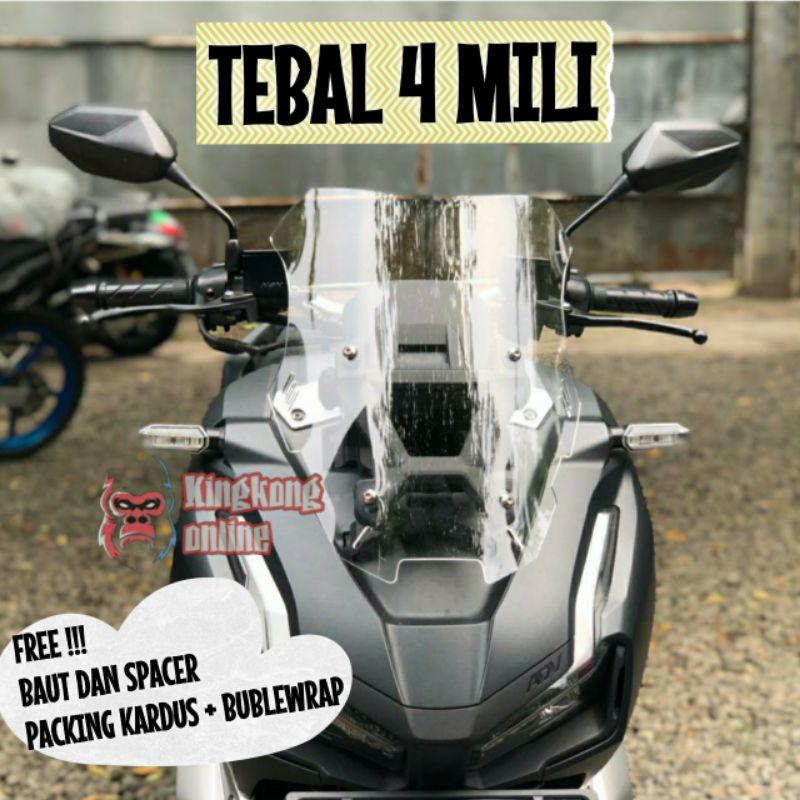 Jual Windshield Honda ADV150 Sporty Ochito4 Cyborg, Winsil Visor Ws ...