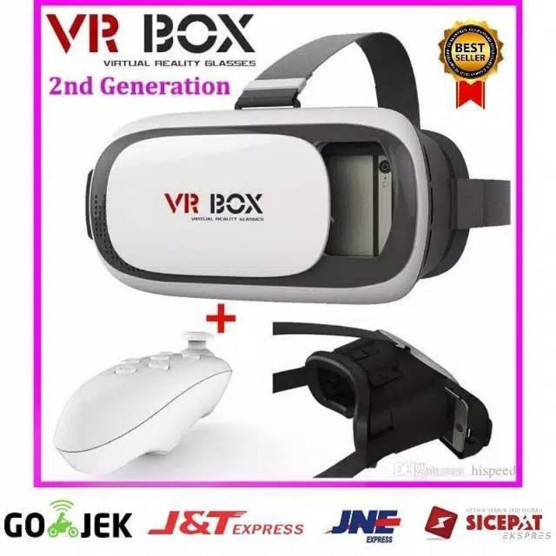 Jual Paket Virtual Reality VR Box dan Remote Control Untuk Game 3D ...