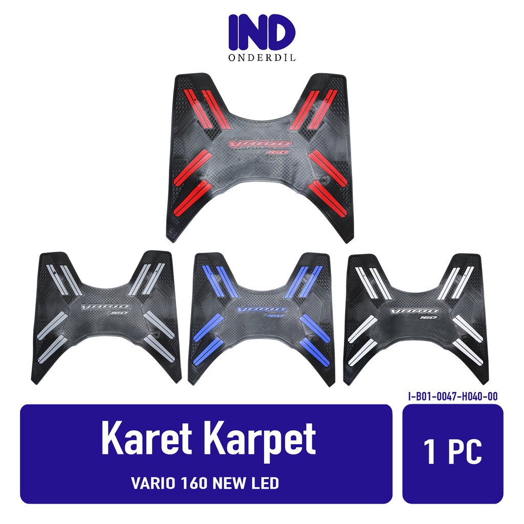 Jual Karpet-Injekan-Pijakan-Alas Kaki-Bordes Karet Vario 160 New LED 2022 Merah-Biru-Putih-Abu ...