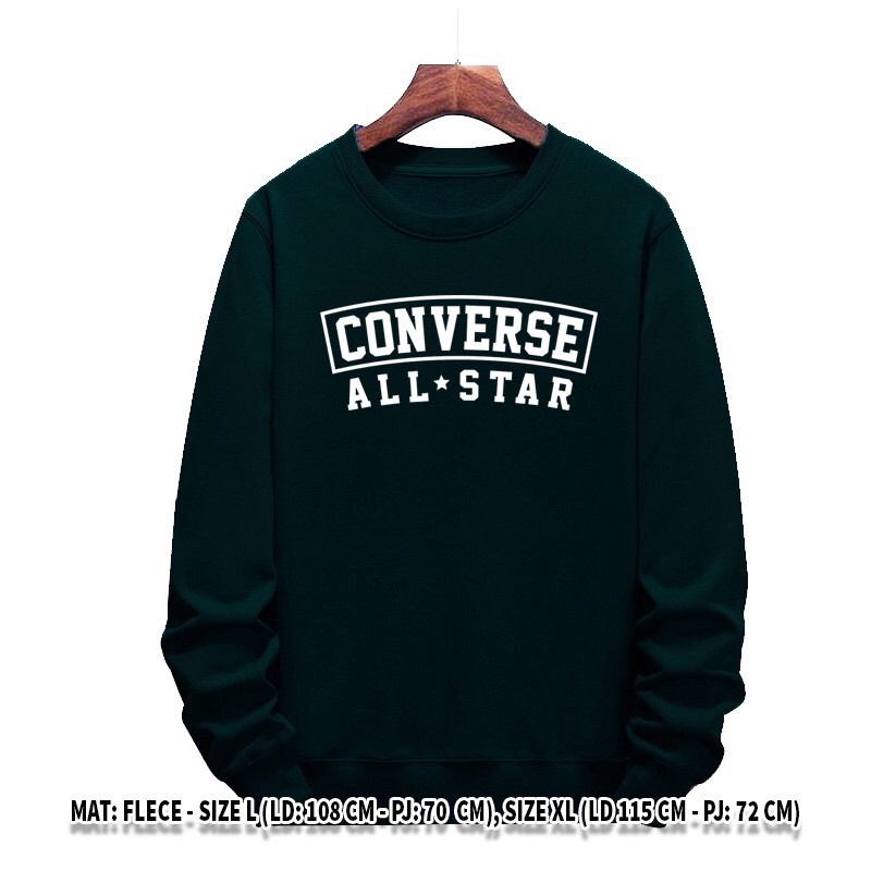 Jual Jaket Sweater Hoodie CONVERSE Sablon Original Pria Wanita High ...