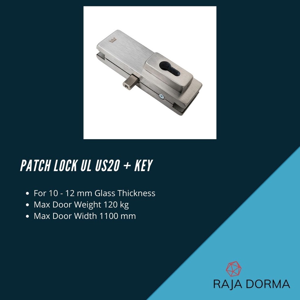 Jual Dorma Patch Lock Universal Light UL US20 + Key PT UL US 20 Kunci ...