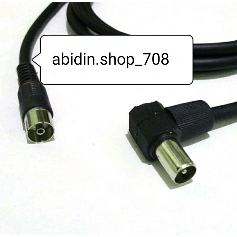 Jual KABEL ANTENA TV male to female Jack lurus & L | Shopee Indonesia