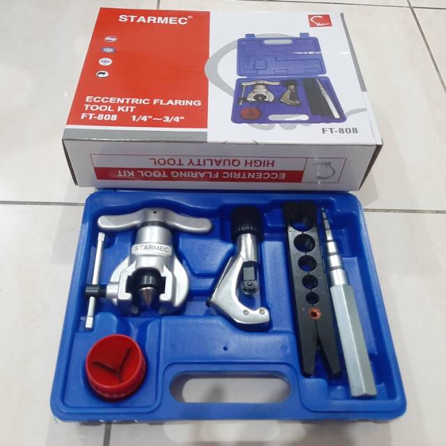 Jual FLARING tool FT 808 plus reamer cutter dan swaging box alat pasang ...
