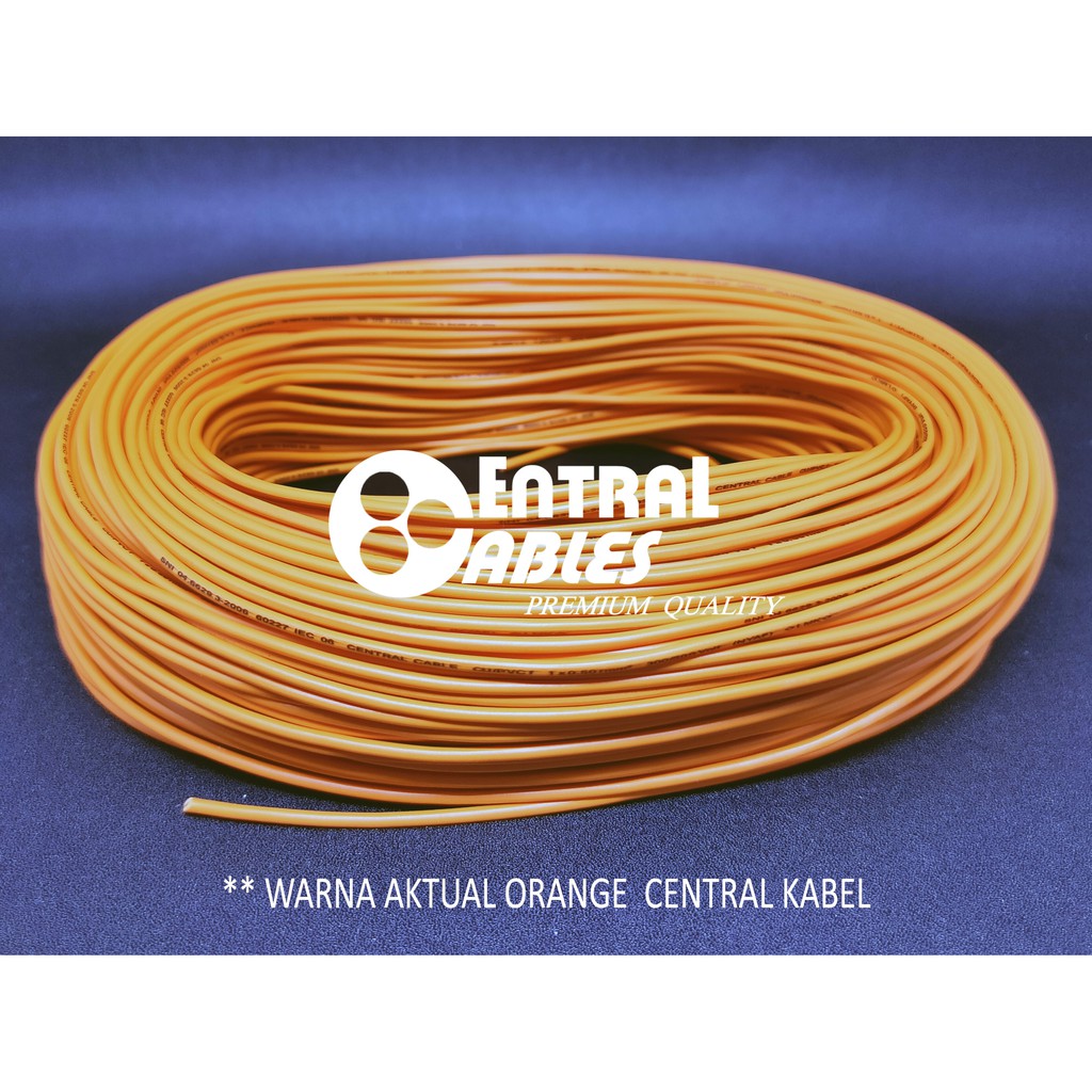 Jual SNI CENTRAL KABEL NYAF 1.5 Sqmm 750V 50Meter ( H07VK / AF / BVR 1.5mm 1x1.5mm 1.5Sqmm 1x1 ...