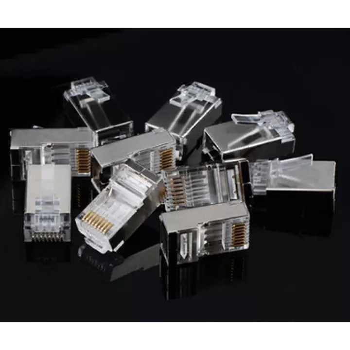 Jual Connector modular plug rj45 eyota cat 6 ftp shield 50pc - Konektor ...