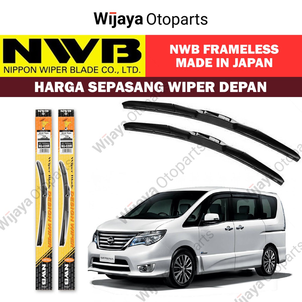 Jual Wiper Blade Depan Serena C24 NWB Frameless Japan 26/14 | Shopee Indonesia