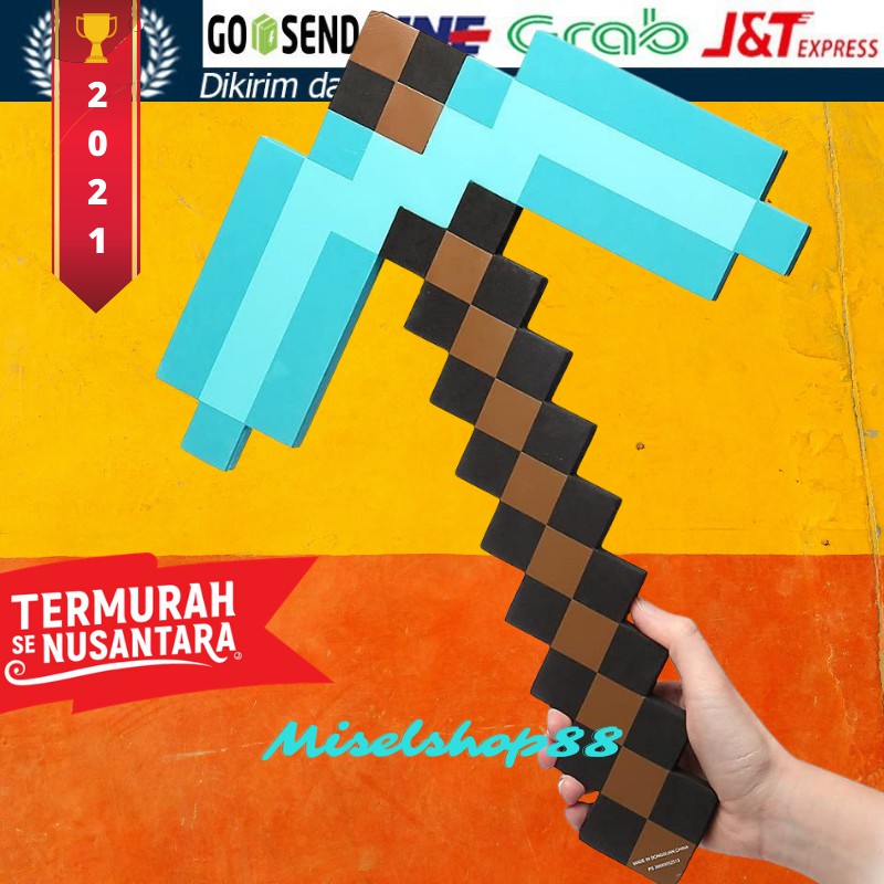 Jual New Pickaxe Axe Minecraft ax kapak kampak mine craft bukan pedang ...