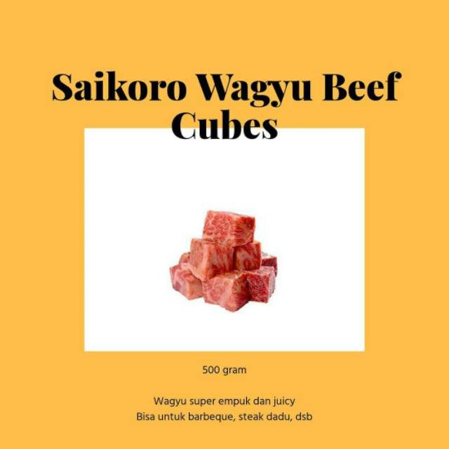 Jual Saikoro wagyu beef cubes | Shopee Indonesia