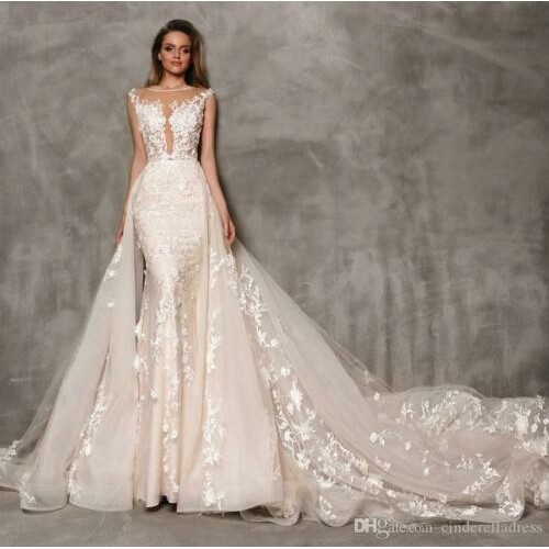Jual Gaun pengantin mermaid dengan ekor vintarge bridal gown | Shopee ...
