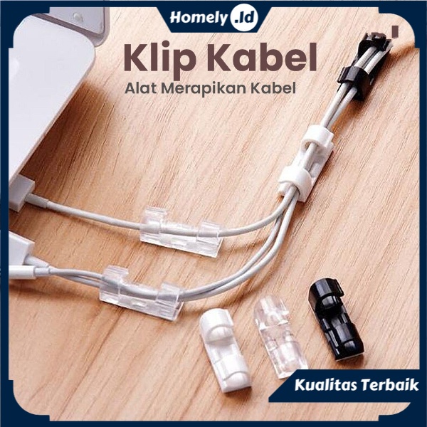 Jual Klip Kabel Organizer Cable Clip 20 PCS Pengikat Penjepit Perapih ...