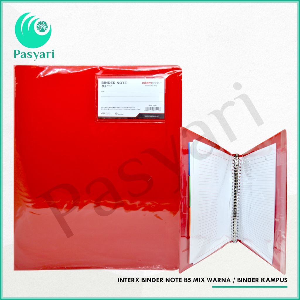 Jual Interx Binder Note B5 Mix Warna / Binder Kampus Besar / Hard Cover | Shopee Indonesia