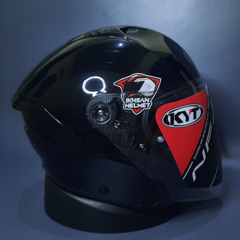 Jual Helm KYT NFJ Black Glossy / NFJ Hitam Glossy / KYT Haf Face ...