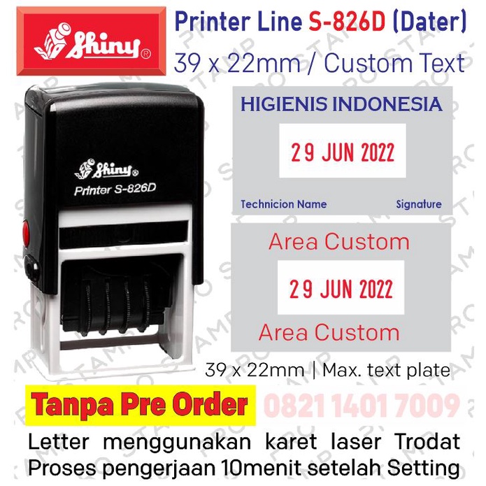 Jual Stempel Custom Shiny S-826D | Shopee Indonesia