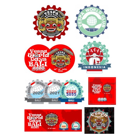 Jual stiker vespa world day bali 2022/stiker event vwd Bali/ stiker ...