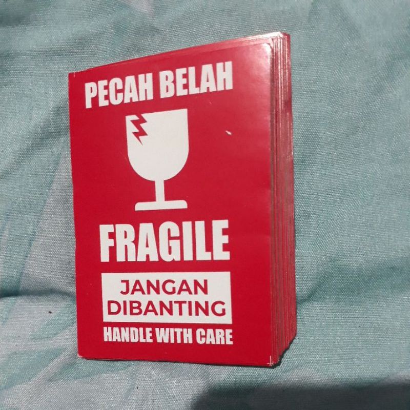 Jual STIKER FRAGILE LABEL FRAGILE DAN MAKANAN JANGAN DIBANTING PECAH ...