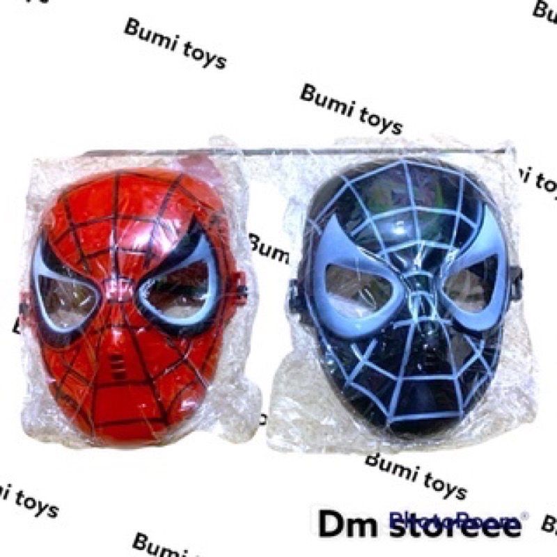 Jual topeng spiderman merah dan hitam / topeng anak murah | Shopee ...