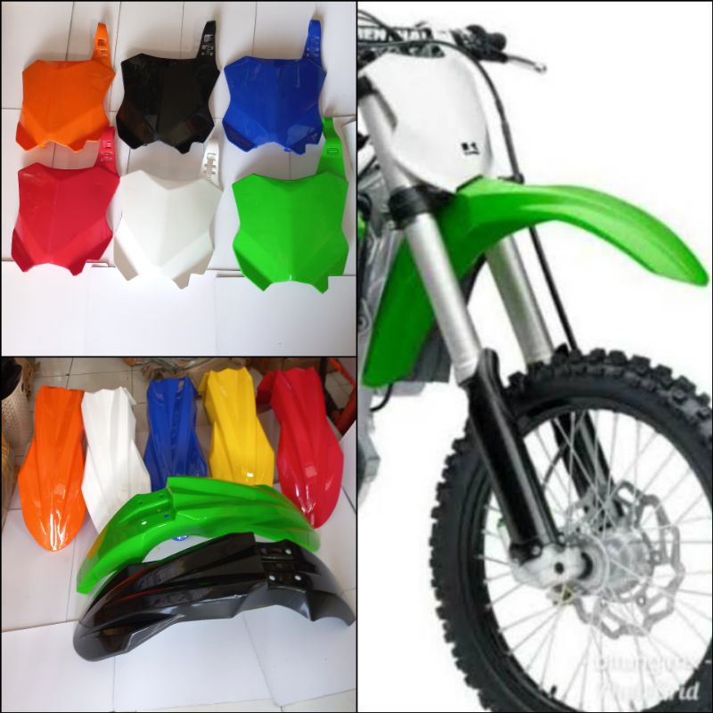 Jual Spakbor depan + papan cover kx 250 f /kx 250 kastem trail supermoto trabas motocross KLX D ...