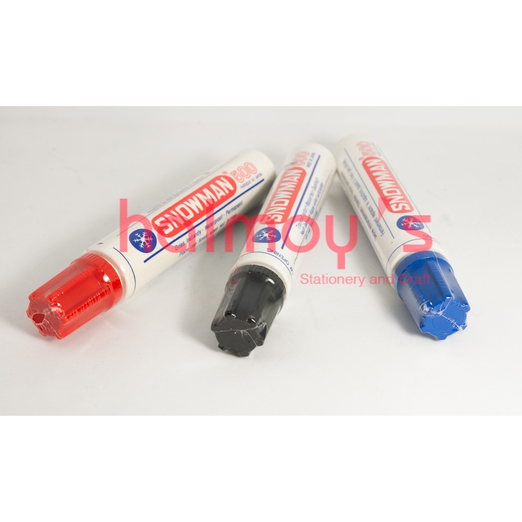 Jual SPIDOL PERMANENT JUMBO SNOWMAN 500 ( HITAM , BIRU DAN MERAH ...