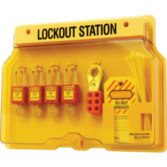 Jual Master Lock 1482BP410 4-lock Padlock Station, Thermoplastic ...