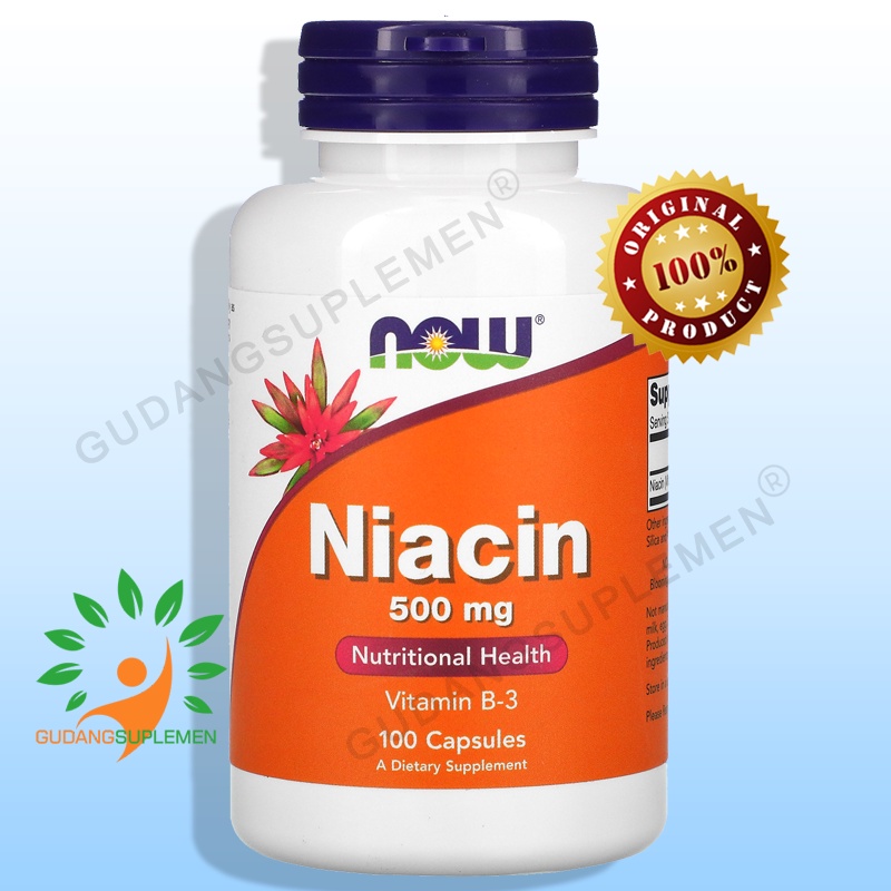 Jual Now Niacin 500 Mg 100 Capsules Vitamin B3 Niasin Shopee