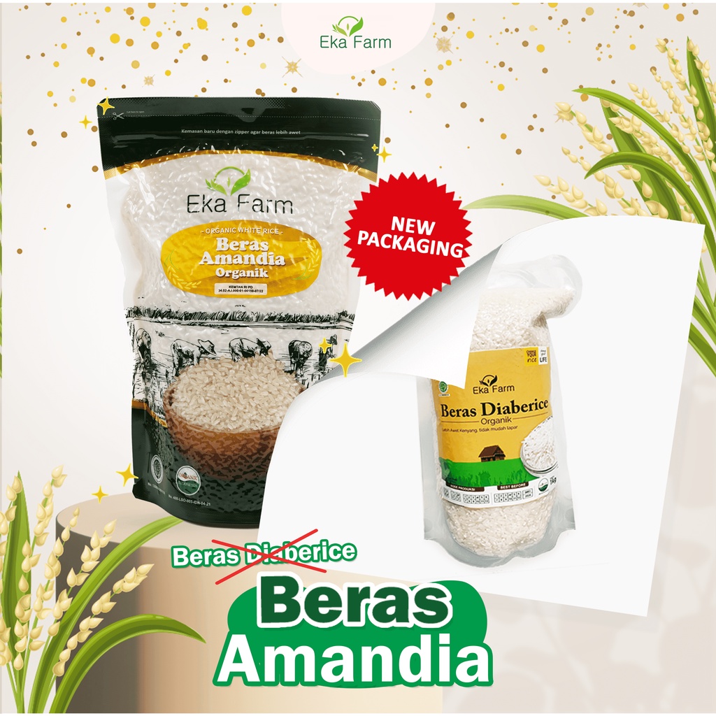 Jual Beras Diabetes Amandia Organik by Eka Farm 1Kg Kemasan Lepas ...