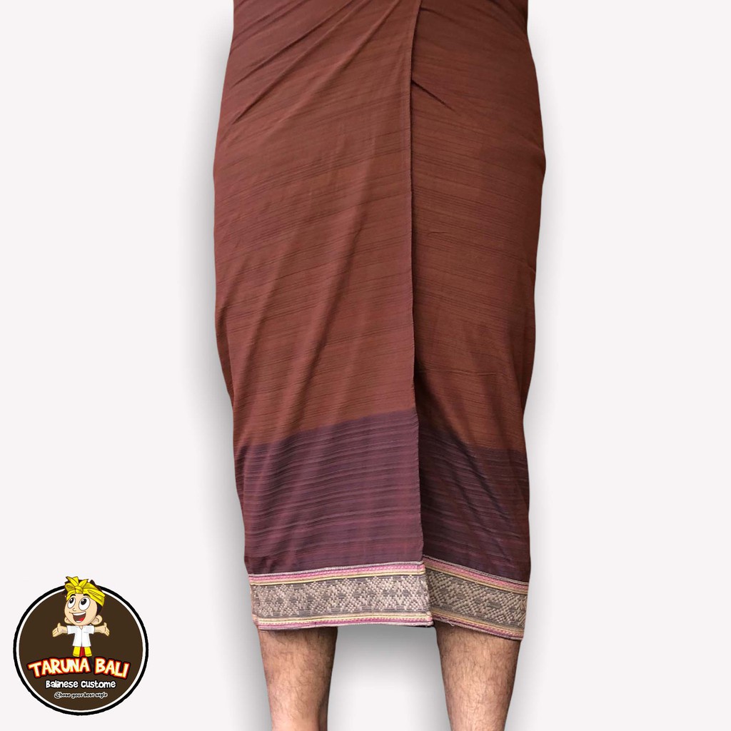 Jual Saput Endek Coklat Garis Tepi Songket | Shopee Indonesia