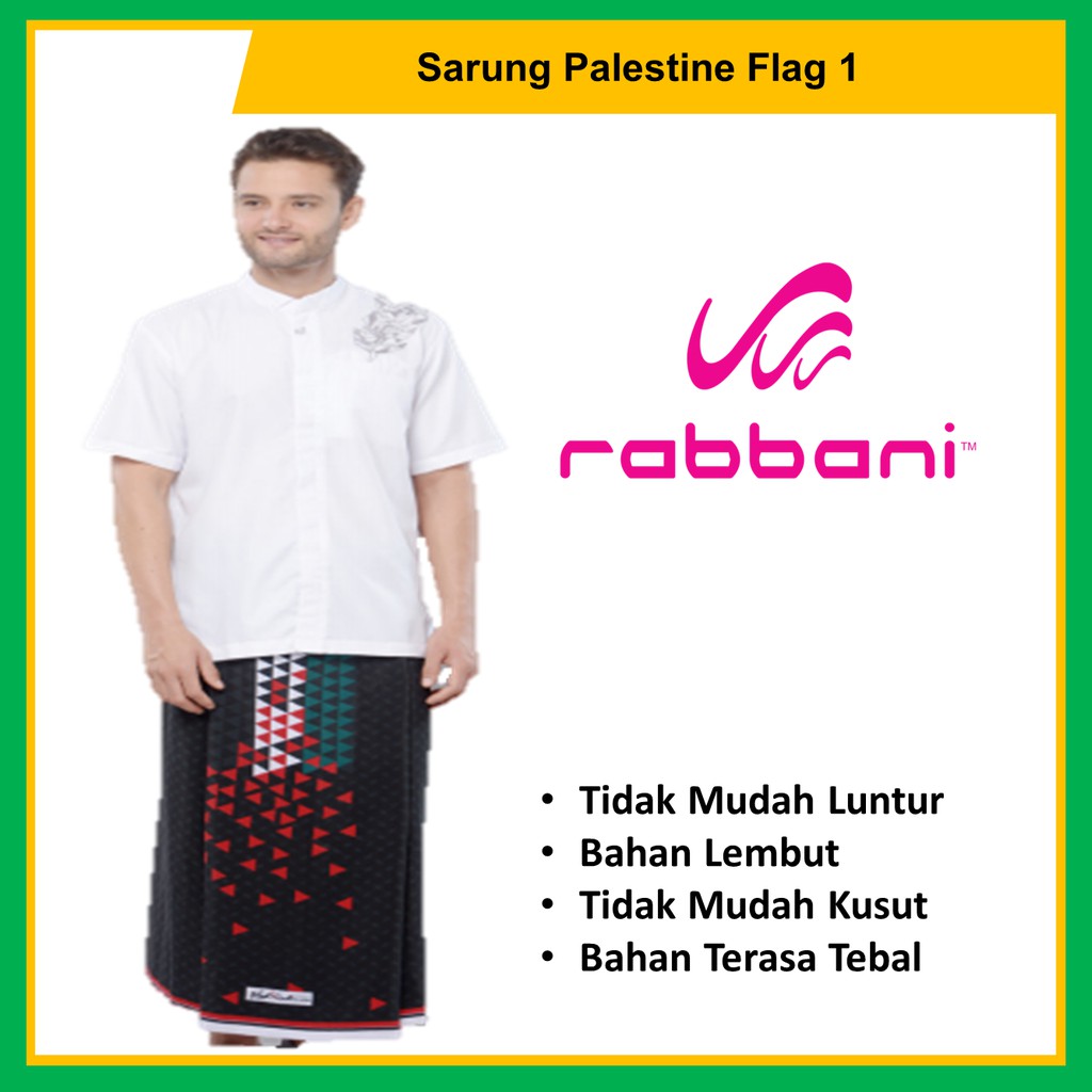 Jual Sarung Bendera Muslim Palestina RABBANI Palestine Flag 1 | Shopee ...