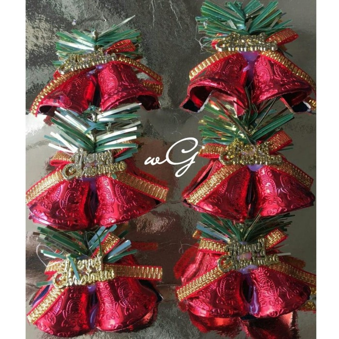 Jual Hiasan Natal - Lonceng Merah 2; 1 pack : 6 pieces | Shopee Indonesia