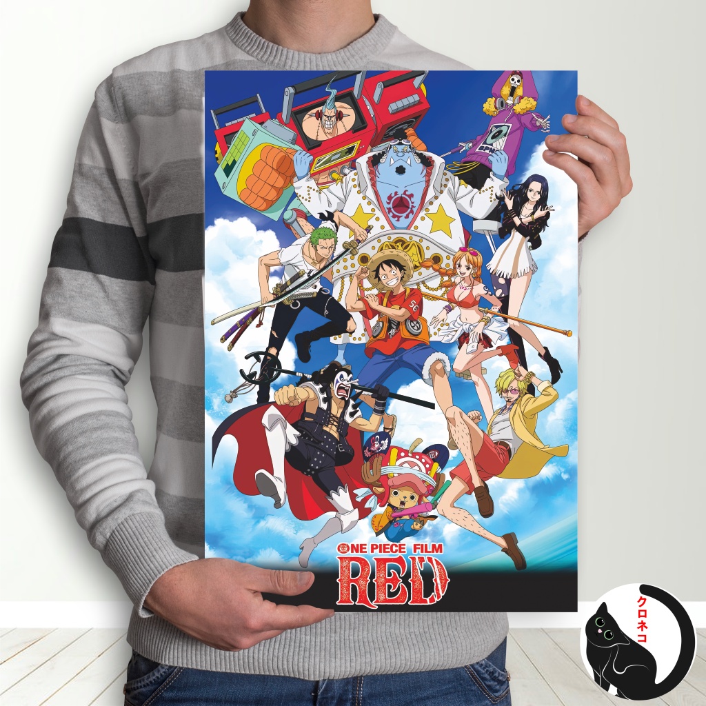 Jual Poster Anime One Piece Film Red - Ukuran A3+ Luffy Zoro Sanji Nami ...