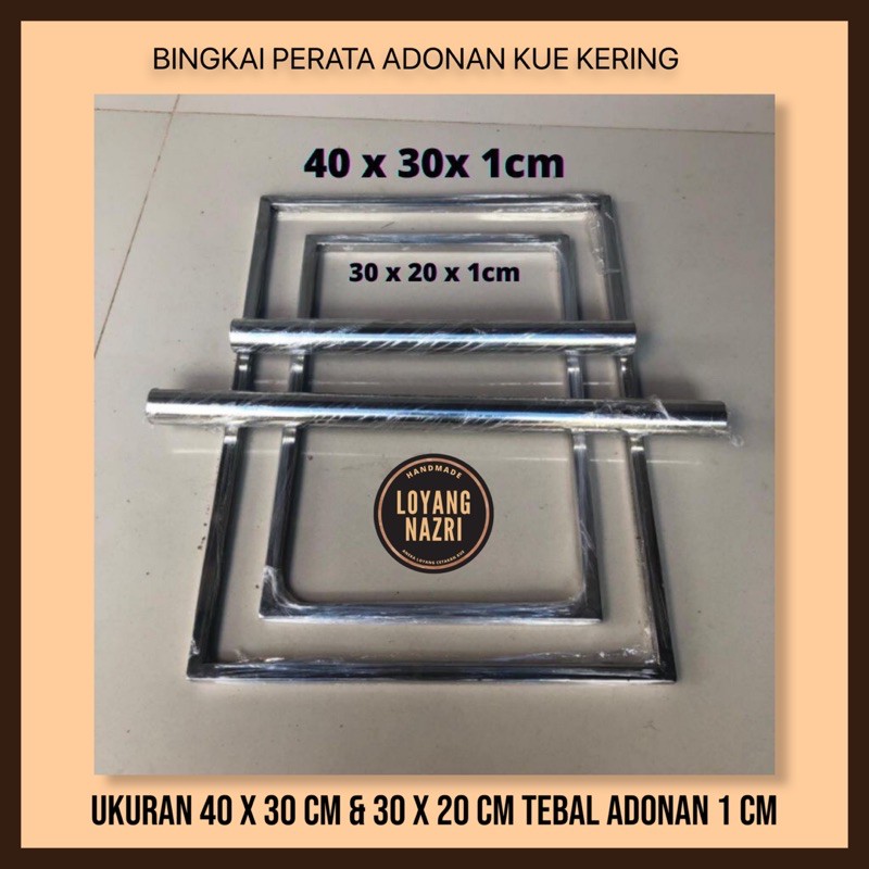 Jual Bingkai Perata adonan kue kering + Roll pin / Cetakan kastengel / Cookies cutter ( KODE ...