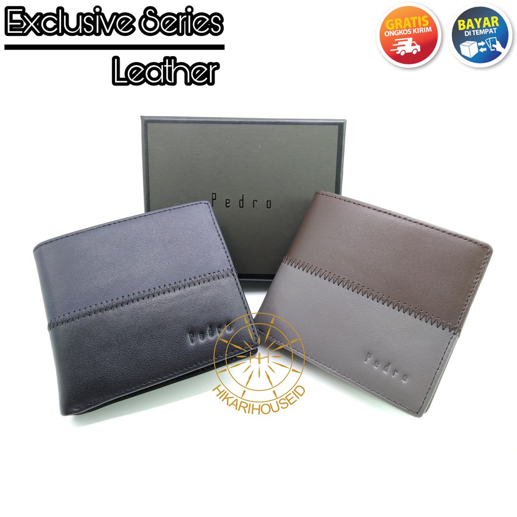 Jual PEDRO | DOMPET PRIA PEDRO | KULIT ASLI | P. 974 | HITAM - BIRU ...