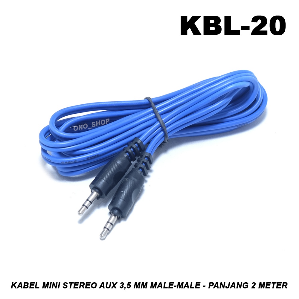 Jual Kabel Mini Stereo AUX 3,5 mm Male-Male - Panjang 2 Meter | Shopee Indonesia