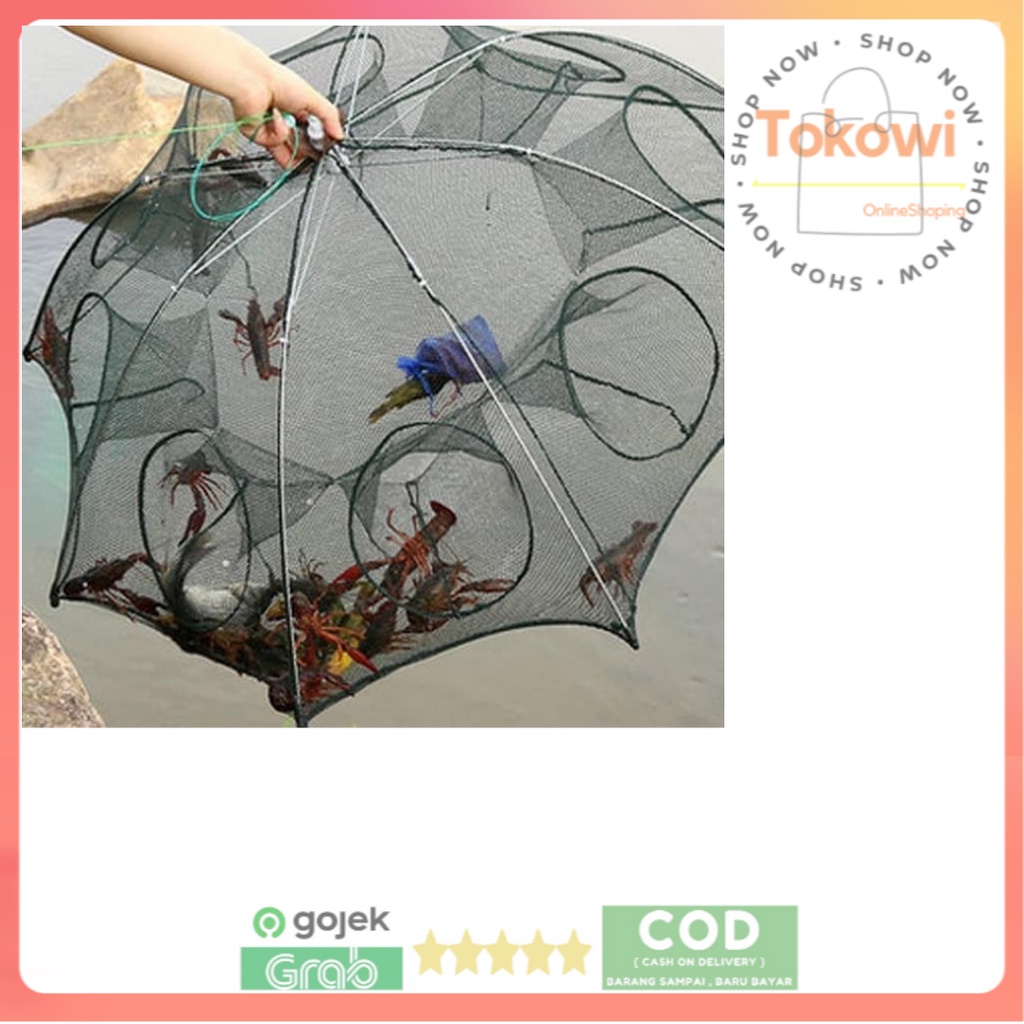 Jual Jaring Pancing Ikan Hexagonal 6 Hole Fishing Net Trap Cage ...