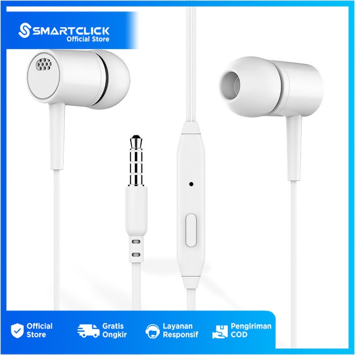 Jual Earphones Ear Buds In-Ear Mic 3.5mm Music Stereo Earphone Sports ...