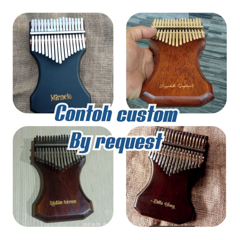 Jual kalimba 17 keys,kalimba murah premium gratis custom nama/tulisan ...