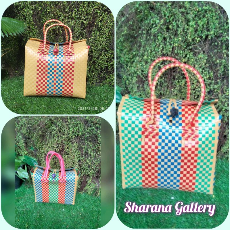 Jual tas anyaman plastik model tutup.. | Shopee Indonesia