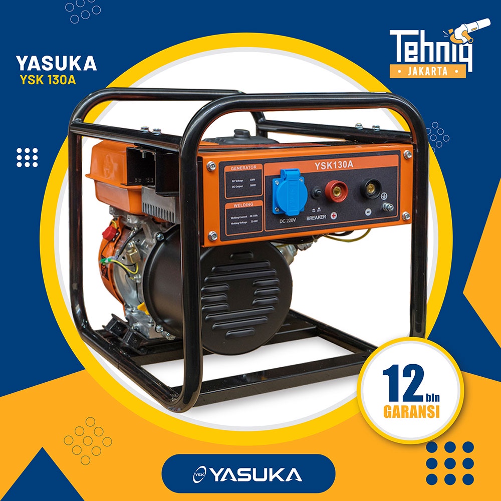 Jual Mesin Las / Trafo Las + Generator Genset Listrik YASUKA YSK 130A Bensin | Shopee Indonesia